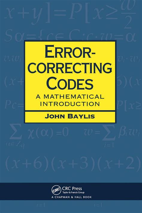 Error Correcting Codes A Mathematical Introduction Chapman Hallcrc