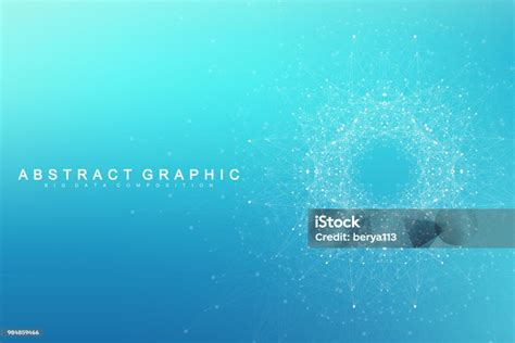 기하학적 인 그래픽 배경 분자 그리고 커뮤니케이션입니다 큰 화합물과 복잡 한 데이터입니다 라인 총 최소한의 배열 디지털 데이터