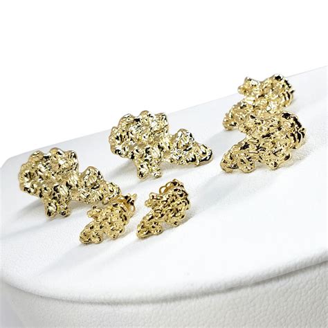 Gold Nugget Earrings For Men