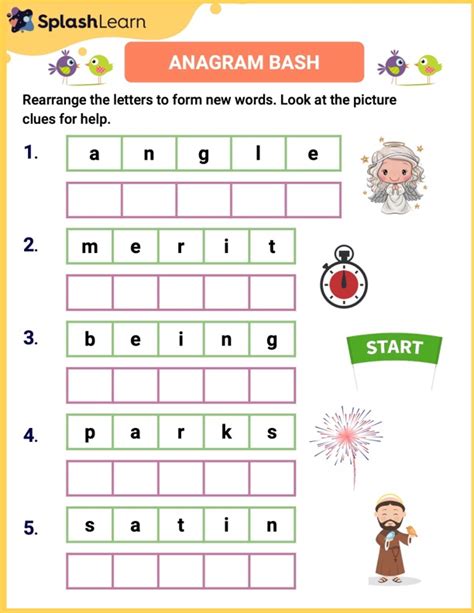 Spelling Worksheet Anagram Bash Wordplay Wonders