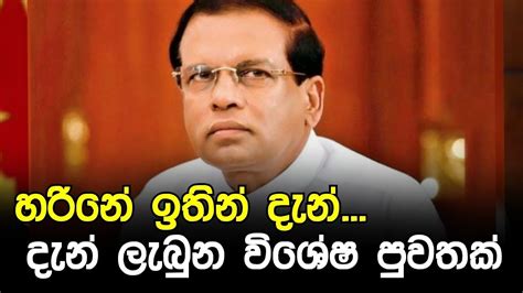 මෙන්න දැන් ලැබුන විශේෂ පුවතක් හරිනේ ඉතින් දැන් Youtube