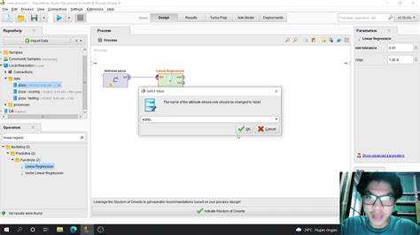 2 Mendapatkan Hasil Prediksi Pada Data Scoring Di Rapidminer Youtube