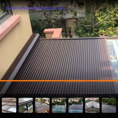 Horizontal Aluminum Roller Shutter Skylight Cover For Outdoor Roof