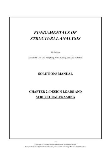 Fundamentals Of Structural Analysis Solution Manual 5th Edition Wiselibs Shop