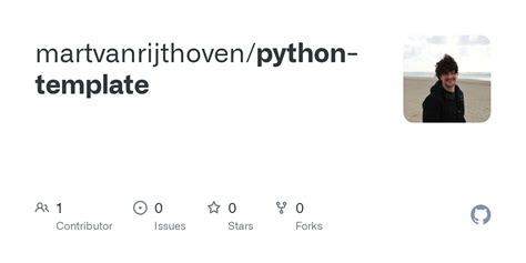 Github Martvanrijthovenpython Template