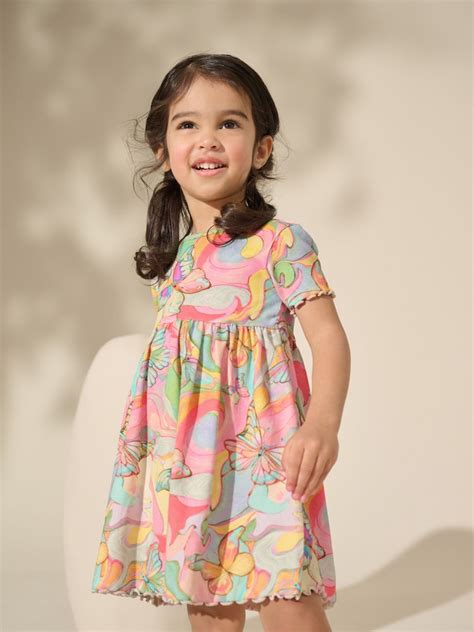 Buy Rainbow Butterfly Short Sleeve Jersey Dress 3mths 7yrs From Next Ukraine