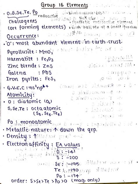 16th Group Elements Cw Pdf