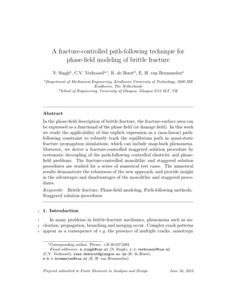 Pdf A Fracture Controlled Path Following Technique For Phase Field