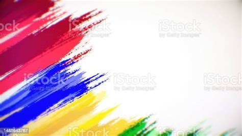 흰색 배경에 모리셔스 국기 페인트 브러시 그리기 붓놀림 그런지 페인트 스트로크 더러운 국가 독립 애국심 선거 템플릿 유화 파스텔 색상 만화 애니메이션 질감 효과의 개념 0