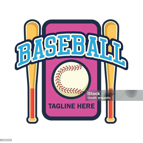 슬로건 태그 라인 벡터 일러스트레이션을위한 텍스트 공간이있는 야구 휘장 Championship에 대한 스톡 벡터 아트 및 기타 이미지 Championship