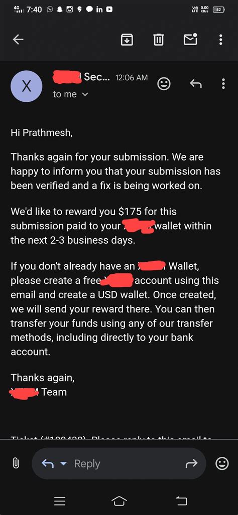 Prathmesh Chaudhari On Linkedin Another 3 Digit Bounty From Same