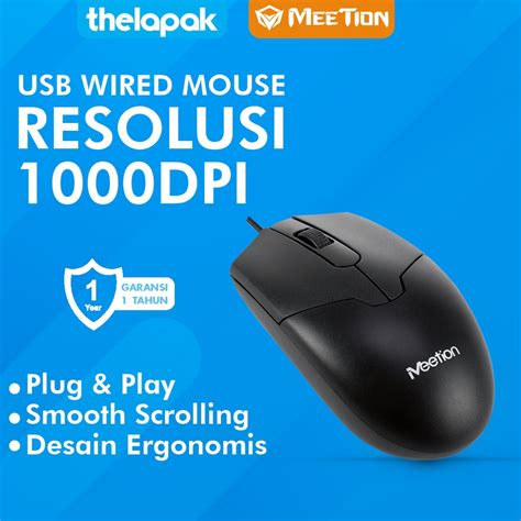 Jual Mouse Kabel Meetion M360 Wired Usb Office Mouse Shopee Indonesia