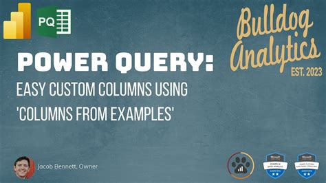 Power Query Easily Add Custom Columns Using Column From Examples Youtube