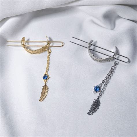 자체제작 바람결5 3in1 청량한 바다 날개 깃털 헤어 바캉스 빈티지 날개 깃털 비녀 커프 머리핀 여름 휴가 여름악세사리 에이블리