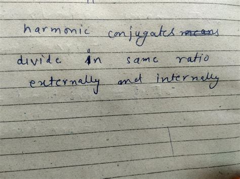 Find The Harmonic Conjugate Of Wrt The Points And