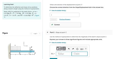 Solved Part A Deflection At Point C Learning Goal To Chegg