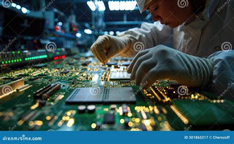 Modern Microprocessor Industry Stock Illustration Illustration Of Hand Science 301865217