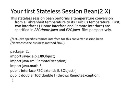 Ppt Session Beans Objectives Powerpoint Presentation Free Download