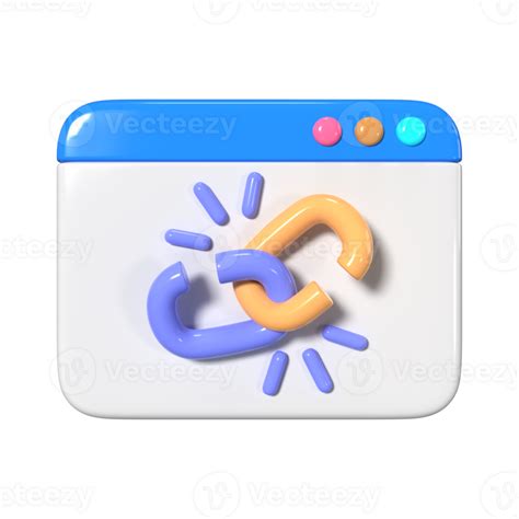 hyperlink 3d illustration icon 38105546 png