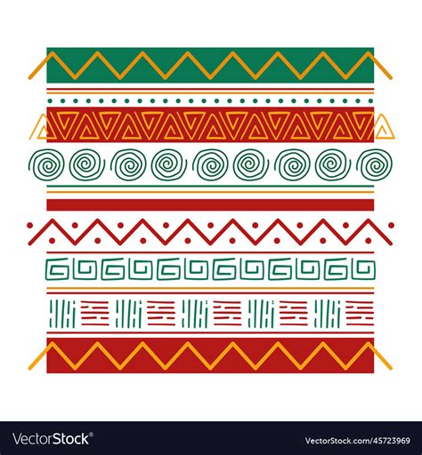 Isolated Afro American Culture Symbols Royalty Free Vector
