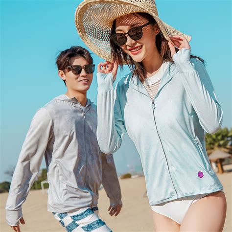 Simboo信步户外春夏防晒衣女男轻薄透气冰丝弹服力骑行外套upf50 虎窝淘