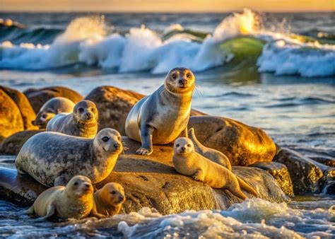 Playful Seal In Arctic Habitat Stunning Wildlife Image Premium Ai