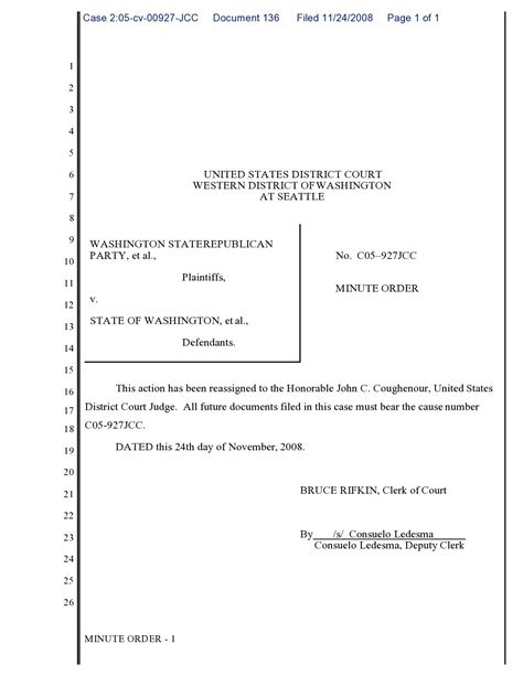 Free Legal Pleading Template