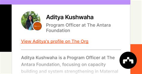 Aditya Kushwaha Program Officer At The Antara Foundation The Org