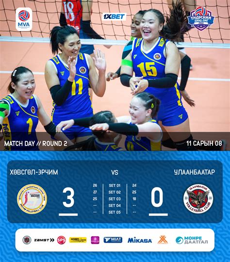 ҮНДЭСНИЙ ДЭЭД ЛИГ ийн Ii тойргийн тоглолт ХӨВСГӨЛ ЭРЧИМ 3 0 Монголын Волейболын Холбоо