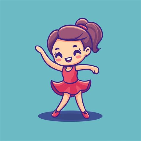 Cute Jazz Dancer Rehearsing Sequence Vector Premium Ai Generated Vector
