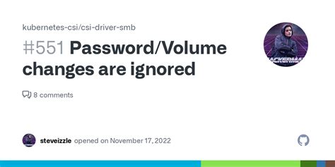 Password Volume Changes Are Ignored Issue 551 Kubernetes Csi Csi