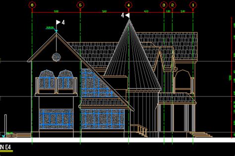 Villa Autocad 3d Cad Model Grabcad
