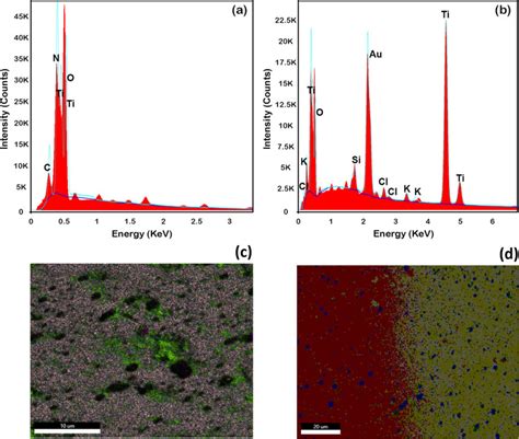 EDX Spectrum Of A TiO B TiO With Gold Nanoparticles And Elemental Download Scientific