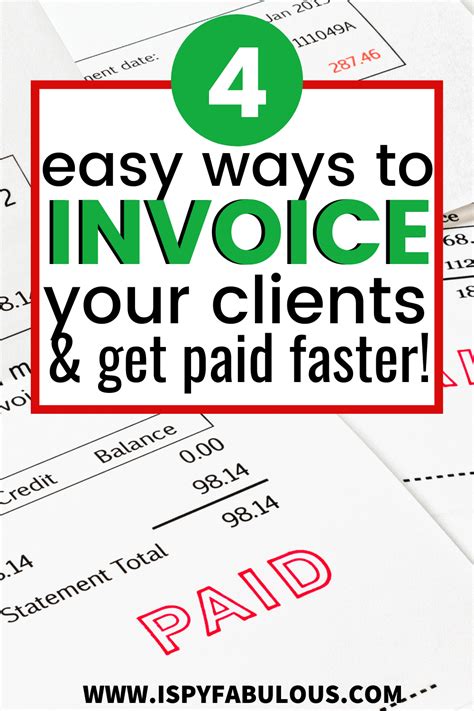 4 Ways To Send An Invoice And Get Paid Faster I Spy Fabulous