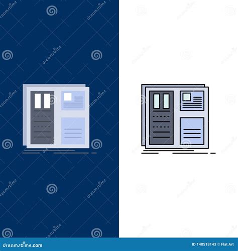 Design Grid Interface Layout Ui Flat Color Icon Vector Stock Vector