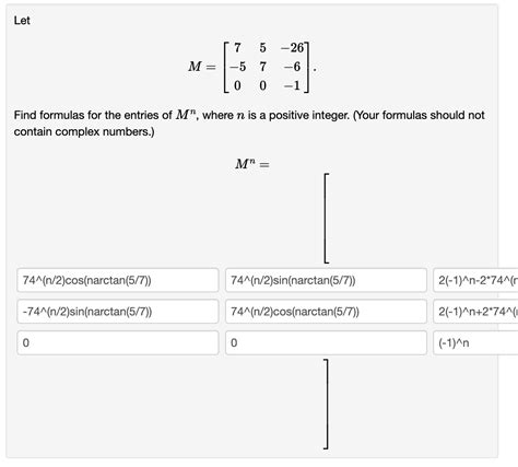 Letm 75 26 57 600 1 Find Formulas For The Entries Of