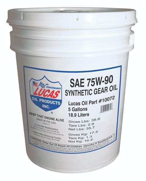 Lucas Oil Products Heavy Duty 75w90 Synthetic Gear Oil Tran