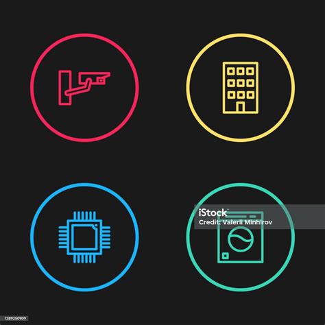 vetores de definir processador de linha com cpu de microcircuitos