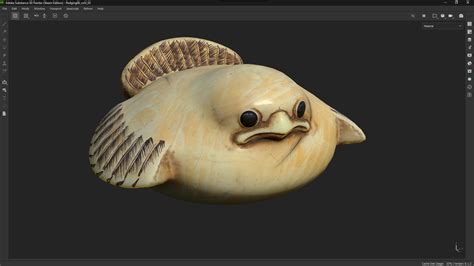Ivory Netsuke Sparrow Fledgling Finished Projects Blender Artists