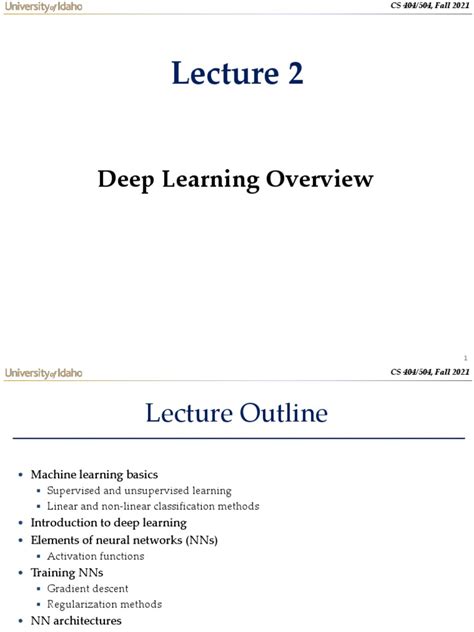 Lecture 8 Deep Learning Overview Pdf Pdf Machine Learning Support Vector Machine