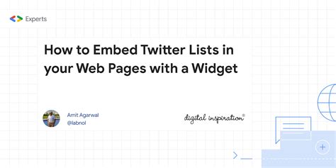 How To Embed Twitter Lists In Your Web Pages With A Widget