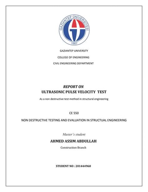 Ultrasonic Pulse Velocity Test Pdf