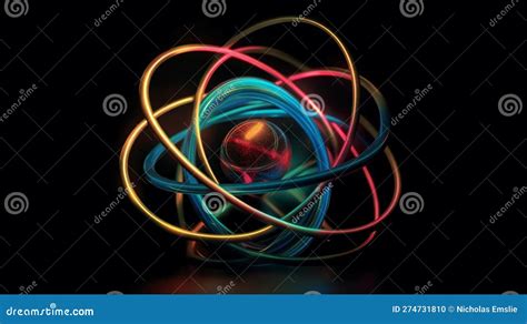 Atom Close Up Background Wallpaper For Powerpoint And Presentations Ai Generated Stock