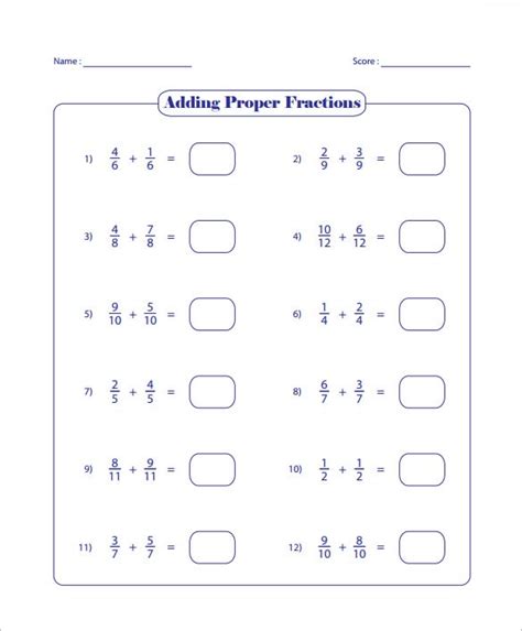 Fractions Worksheets Ks3 Fractions Worksheets Ks3