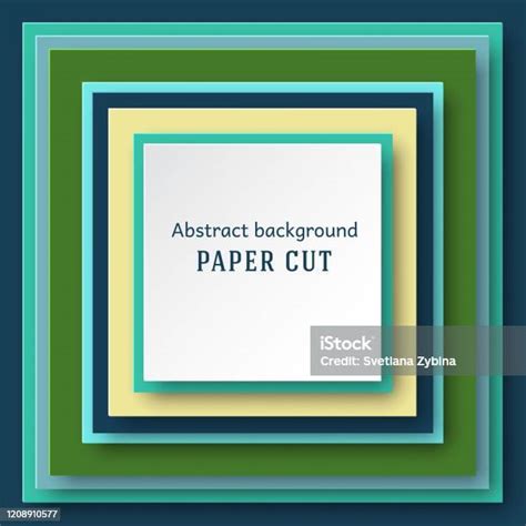 종이 컷 스타일의 추상 기하학적 사각형 배경입니다 직선 브로셔 포스터 전단지 광고를 위한 디자인 텍스트에 배치합니다 벡터 가리기에 대한 스톡 벡터 아트 및 기타 이미지