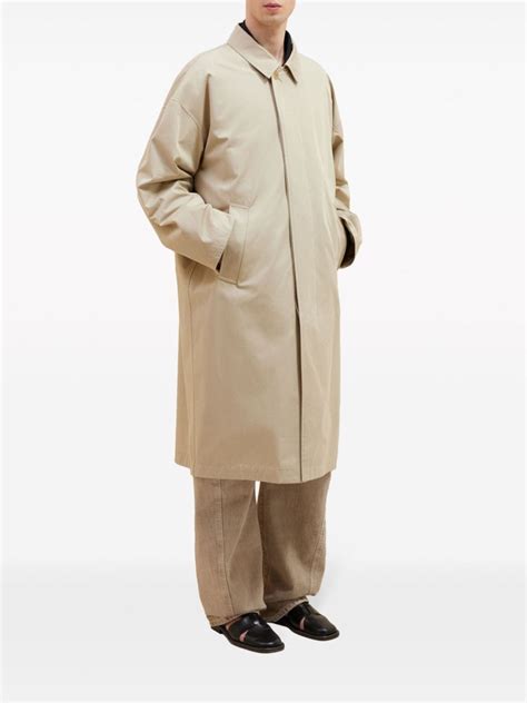LEMAIRE Button Up Trench Coat Neutrals FARFETCH