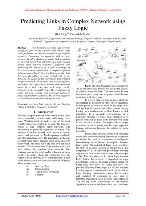 pdf predicting links in complex network using fuzzy logic