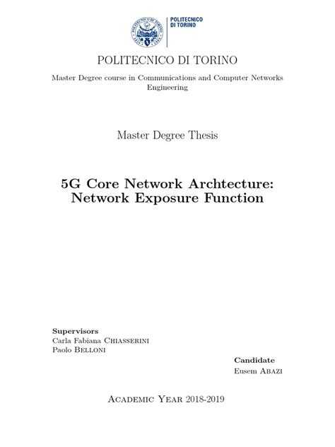 5g Core Network Archtecture Nef Exposure Function Tesi Pdf Lte Telecommunication 4 G
