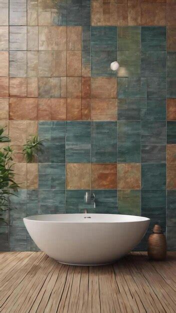 Premium Photo Modern Tile Wall 3d Rendering