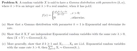 Solved Problem A Random Variable X Is Said To Have A Chegg